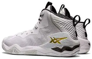 Asics Nova Surge Mid Top Athletic Sneakers - White/gold