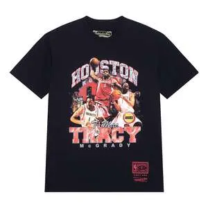 Mitchell & Ness X Nba Houston Rockets Bling Concert Player T-shirt 'tracy Mcgrady - Black
