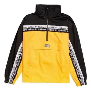 Adidas Originals Ryv Vocal Neon Tt 1/4 Zip Hoodie Jacket - Orange/black