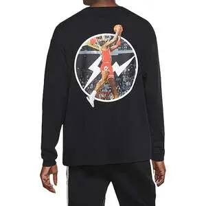 JORDAN X Fragment Long-sleeve T-shirt /reflective Silver - Black