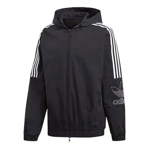Adidas Originals Casual Zipper Hooded Jacket - Black