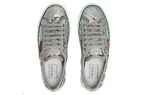 Gucci Tennis 1977 Sequin Sneakers - Silver/green/red
