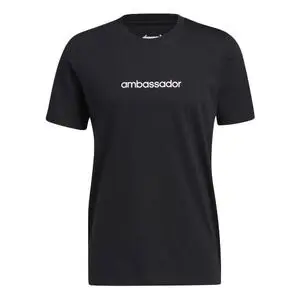 Adidas Adcrs Grph T Alphabet Printing Round Neck Sports Short Sleeve - Black