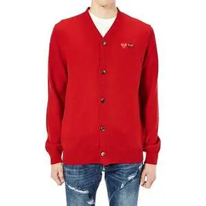 Play Comme Des Garcon Cardigan Double Emblem