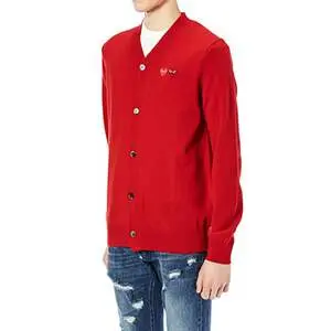 Play Comme Des Garcon Cardigan Double Emblem