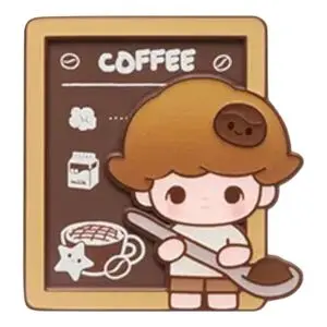 POP MART Pop Bean Coffee Factory Fridge Magnet - Multi-color
