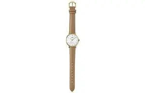 Casio Analog Quartz Watch With Leather Strap