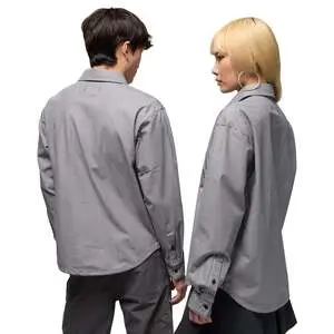 JORDAN Flight Oxford Long Sleeve 'obsidian White