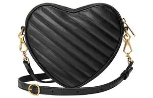Gucci Interlocking G Heart Shoulder Bag - Black