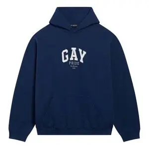 Balenciaga Balenciaga Pride Boxy Fit Hoodie Navy