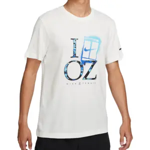 Nike Court Dri-fit Logo Tee 'white Blue - White/blue