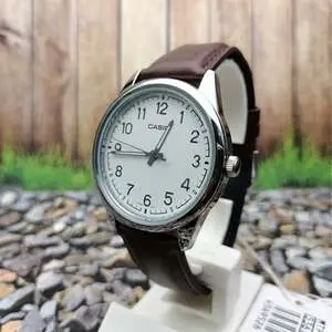 Casio Mtp-v005l-7b4 Analog Dress Watch With Brown Leather Strap