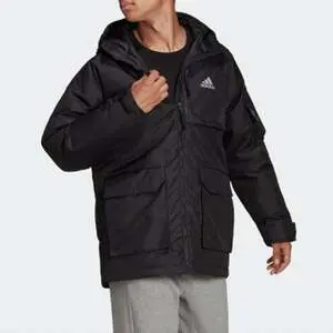 Adidas Logo Down Jacket With Multiple Pockets