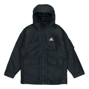Adidas Logo Down Jacket With Multiple Pockets - Default Color