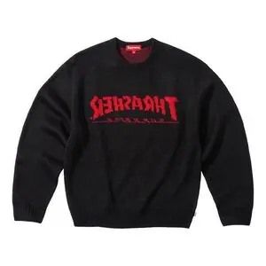 Supreme X Thrasher Pullover Sweater - Black/red