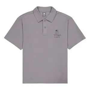NEW BALANCE Skateboard Graphic Polo Shirt - Grey