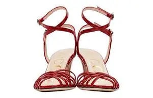 Gucci Draconia Patent Strappy Sandals