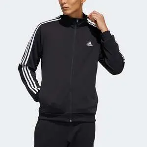 Adidas Logo Alphabet Printing Side Stripe Track Jacket