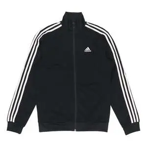 Adidas Logo Alphabet Printing Side Stripe Track Jacket - Black