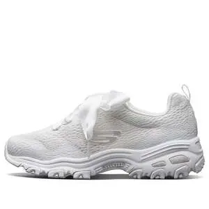 Sketchers D'lites 1.0 Gs Sneakers With Bow Detailing - White
