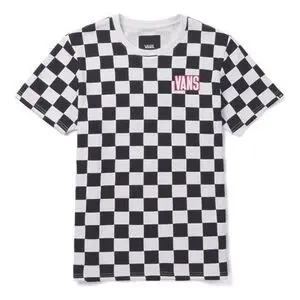VANS Logo Grid Printing Colorblock Short Sleeve Couple Style