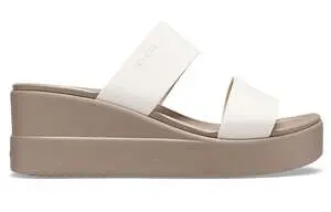 CROCS Brooklyn Lightweight Wedge Sandals - Gray
