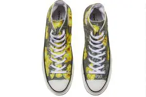 CONVERSE Chuck 70 Hi 'paradise Floral' Lace Up Sneakers - Yellow/gray