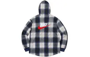 Supreme Fw18 X Nike Plaid Hooded Sweatshirt