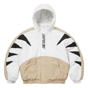Supreme Wildcat Sideline Puffer Jacket - White/black/beige