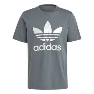 Adidas Originals Trefoil Holo T Casual Sports Round Neck Short Sleeve - Blue