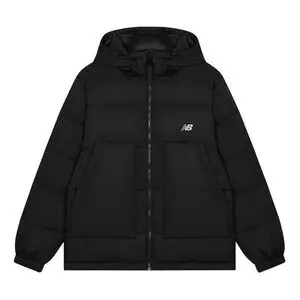 NEW BALANCE Hooded Puffer Jacket - Black