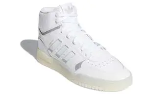 Adidas Originals Drop Step High Top Sneakers - White/silver