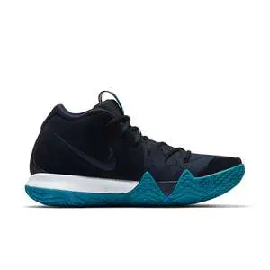 Nike Kyrie 4 Mid Top Basketball Sneakers - Black/blue