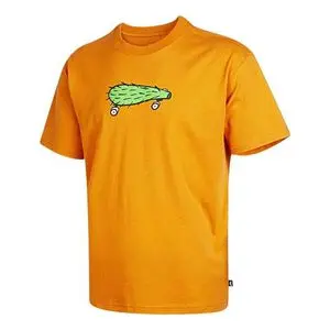 Nike Cactus Printing Skateboard Round Neck Short Sleeve Yellow T-shirt - Multi-color