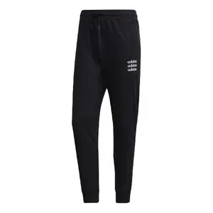 Adidas Neo Logo Pattern Bundle Feet Casual Sports Pants - Black