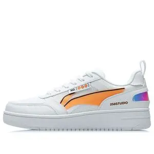 LI-NING No.258 Classic Leisure Low Top Sneakers - White/orange