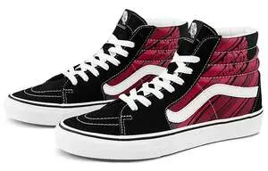 VANS Sk8-hi Retro Casual Skate Shoes - Black/red