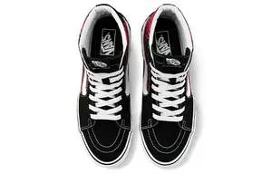 VANS Sk8-hi Retro Casual Skate Shoes - Black/red