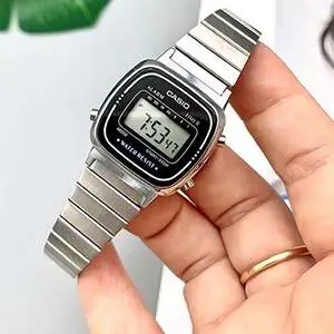 Casio Quartz Digital Watch With Stainless Steel Band - Silver