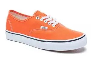VANS Authentic Flame Sneakers - Orange/white