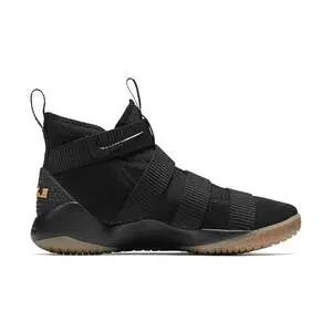 Nike Lebron Soldier 11 Gum High Top Sneakers - Black
