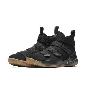 Nike Lebron Soldier 11 Gum High Top Sneakers - Black