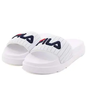 FILA Striped Logo Slip-on Slides