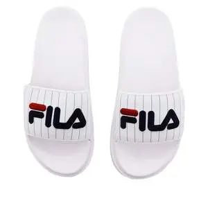 FILA Striped Logo Slip-on Slides