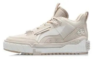 LI-NING No.258 Mid Top Sneakers - White/grey/pink