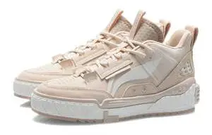 LI-NING No.258 Mid Top Sneakers - White/grey/pink