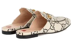 Gucci Princetown Gg Debossed Leather Slipper