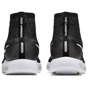 Nike Lunarepic Flyknit High Top Sneakers - Black/anthractite/volt