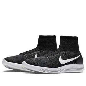 Nike Lunarepic Flyknit High Top Sneakers - Black/anthractite/volt
