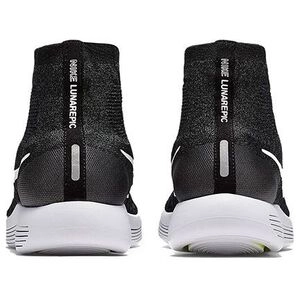 Nike Lunarepic Flyknit High Top Sneakers - Black/anthractite/volt
